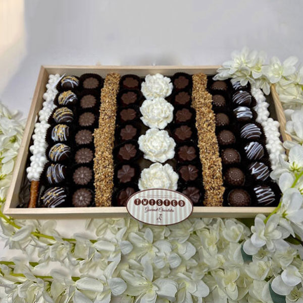 Mega Floral Chocolate Signature Tray - Twisted Gourmet Chocolates
